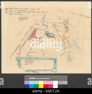 This floor plan of the Visconti Castle in Locarno, Switzerland, drawn ...