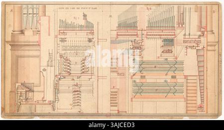 A manuscript by Aristide Cavaillé-Coll from 1896 showing the different ...