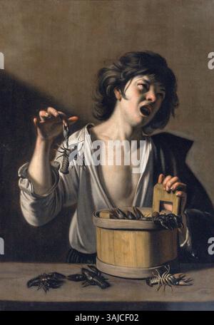 This artwork, ‘A boy bitten by a freshwater crayfish,’ depicts a moment ...