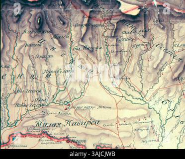 This historical map of the Russian Empire offers a detailed ...