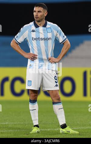 Adrian Martinez of Argentina's Racing Club, left, and Jesus Trindade of ...