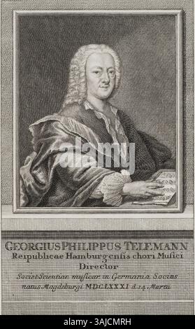 This copper engraving of Georg Philipp Telemann, the renowned Baroque ...