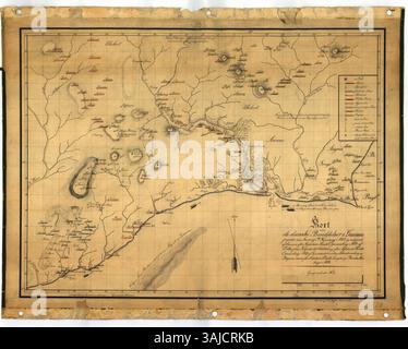 A map by Peter Thonning from 1802, showing Danish possessions and ...