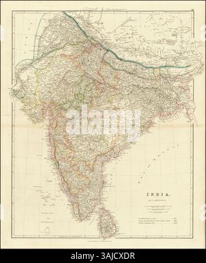 A historical map of India, showcasing the geographical and political ...