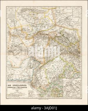 1848 map of Central Asia by Heinrich Kiepert Stock Photo - Alamy