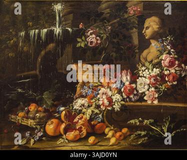 This still life, created between 1708 and 1717, depicts military ...