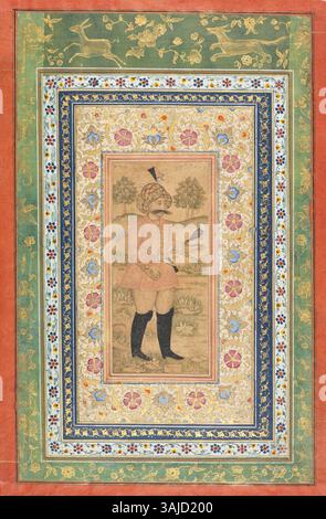 This signed portrait by Shaykh Abbasi depicts Ismail Mirza, the son of ...