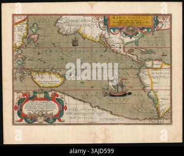 Map of the Pacific 1589 Stock Photo - Alamy