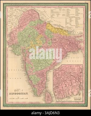 Map of the political divisions of British India, published in the ...
