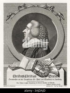 The copperplate portrait of Christoph Christian Sturm, housed at the ...