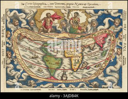 1553 map of the world by Peter Apian Stock Photo - Alamy