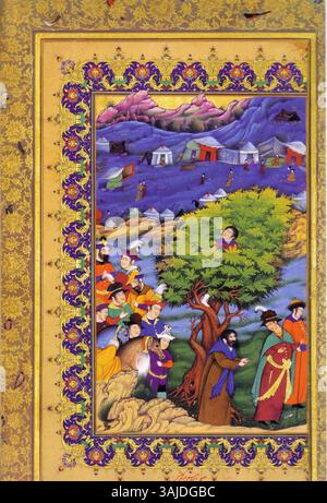 A folio from the Golshan Muraqqa, created in the first half of the 17th ...