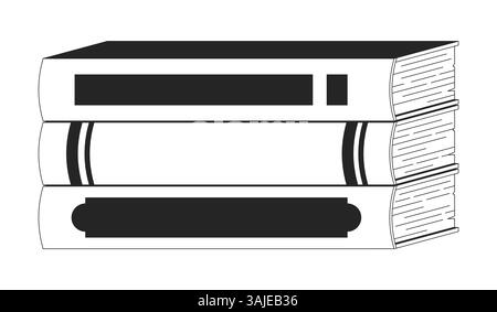 Neat stack of hardcover books 2D cartoon object Stock Vector Image ...