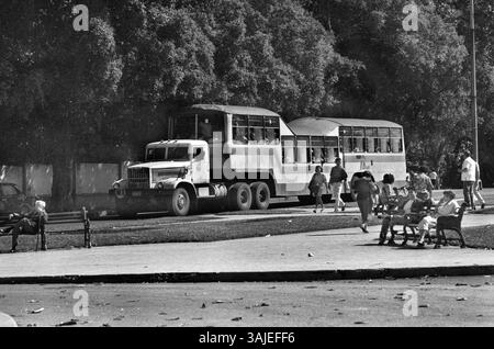 Camel bus in Havana Cuba Stock Photo - Alamy