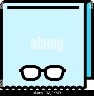 lens cleaning cloth optometry vision isometric icon vector illustration ...