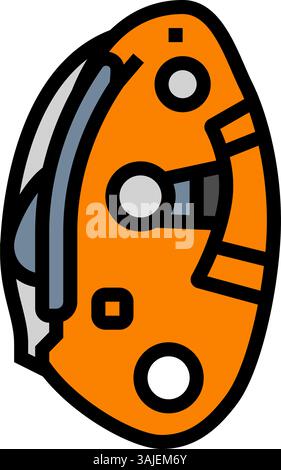 belay device rock climbing color icon vector illustration Stock Vector ...