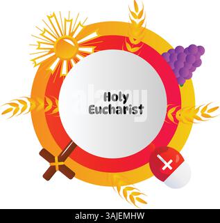 Holy eucharist vector religions cartoon illustration Stock Vector Image ...