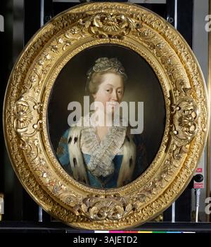 A portrait of Augusta, Princess of Wales, painted by the studio of ...