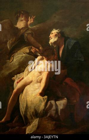 The painting 'Abraham's Sacrifice of Isaac' by Federico Bencovich ...