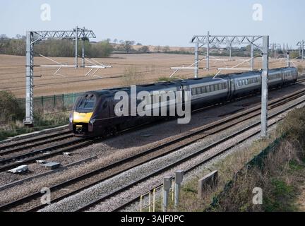 EMR Intercity class 222 train near Harrowden Junction, Northamptonshire ...