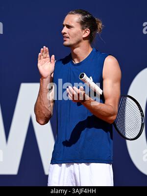 Munich, Germany. 11th Apr, 2025. Tennis: ATP Tour - Munich, opening press conference. Alexander ...