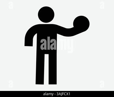 A vector Illustration of Basketball Stickman Figure Logo Sign Stock ...
