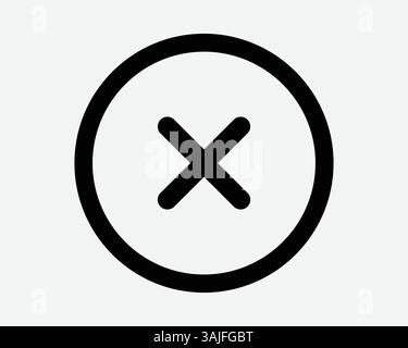 Cancel Round Icon Cancellation Delete Error Cross X Close Negative Circle Circular Button No ...