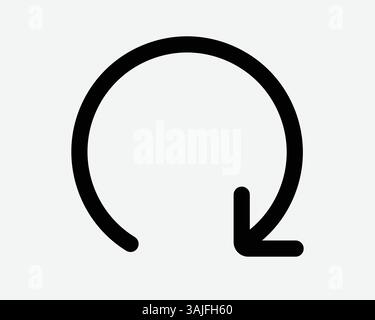 Rotate right outline flat white icons on round color backgrounds Stock ...