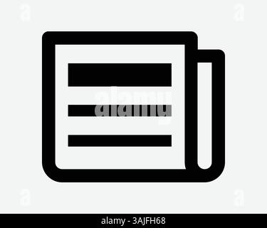 Tabloid newspaper icon outline vector. Web page. Daily story Stock ...