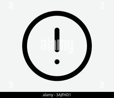 Round Error Icon. Notice Warning Problem Exclamation Point Symbol ...