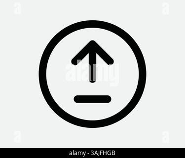 Upload Cloud Icon Up Load Server Data Storage Backup Internet Connection Black White Outline ...