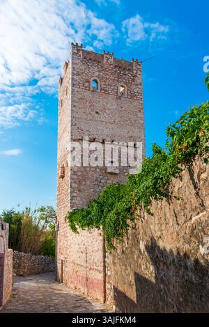 Tower house, Areopoli, The Mani Peninsula, Greece Stock Photo - Alamy