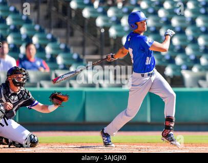 AUSTIN, TX - MAY 30: Outfielder Aiden Robbins #43 of the Texas ...