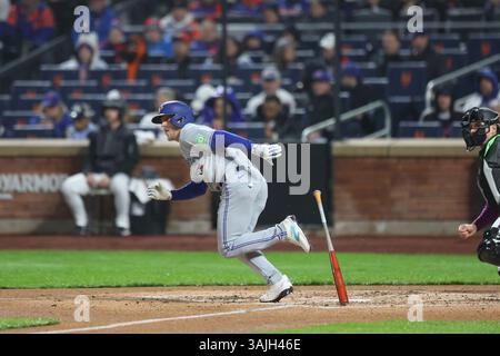 Toronto Blue Jays' Myles Straw (left) celebrates scoring the winning ...