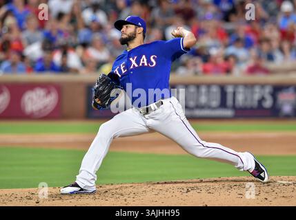 Texas Rangers starting pitcher Martin Perez works against the Chicago ...