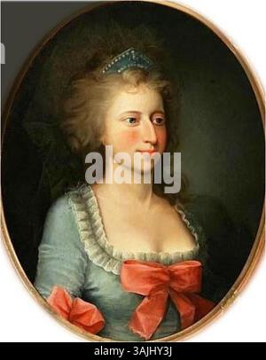 This historical portrait depicts Augusta of Denmark, an important royal ...