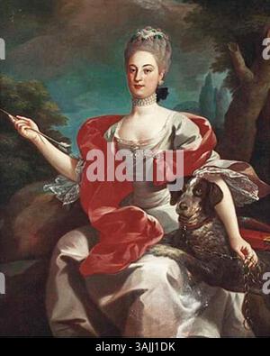 Portrait of Portrait of a Woman Dressed as a Huntress 17th century ...