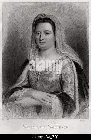 Engraving by Massard after Pierre Gustave Eugene Staal depicting Madame ...