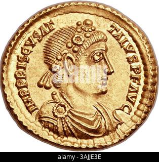A rare solidus from AD 409 featuring Priscus Attalus, the Western Roman ...