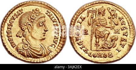 This rare solidus from AD 409 depicts Priscus Attalus, Western Roman ...