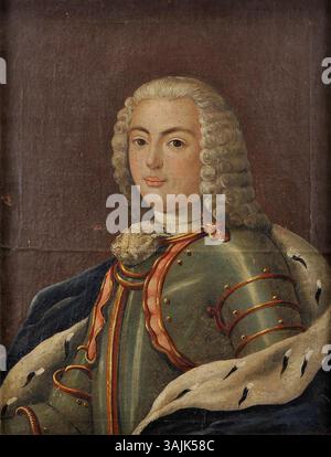 A portrait of King Peter III of Portugal, created in a European or ...