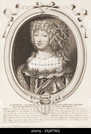 This portrait of Maria Francisca of Savoy, Queen of Portugal, was ...