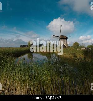 Windmill of the polder called De Schermer, Schermerhorn, , Noord ...