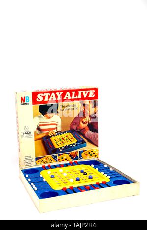 Vintage MB games Stay Alive game Stock Photo - Alamy