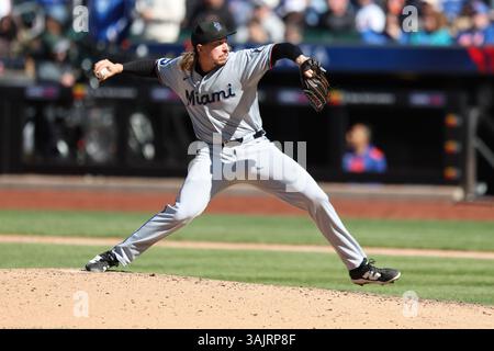 Miami Marlins relief pitcher Lake Bachar (84) in the fifth inning of a ...