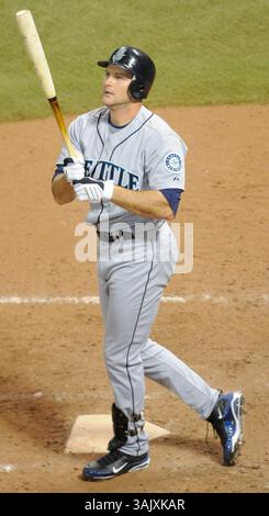 Seattle Mariners designated hitter Cal Raleigh hits a two-run home run ...