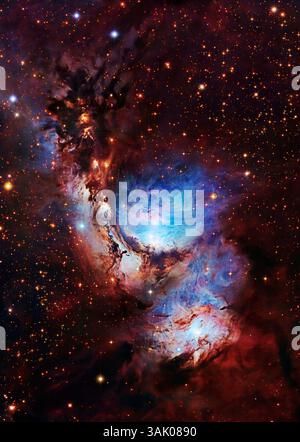 Reflection nebula M78, optical image. This nebula (centre left) is a ...