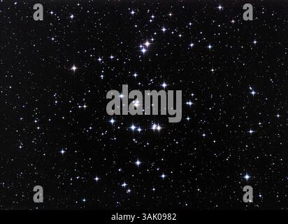 Starfield. Optical image of stars in the constellation Cetus, the sea ...