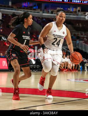 Wednesday MAR 29 - Team West's Destiny Littleton (24) handles the ball ...