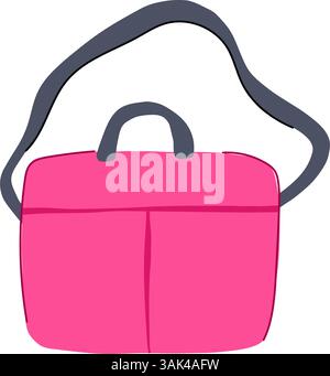 trendy messenger bag cartoon vector illustration Stock Vector Image ...